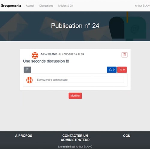 Groupomania | Arthur BLANC : Développeur Front-end